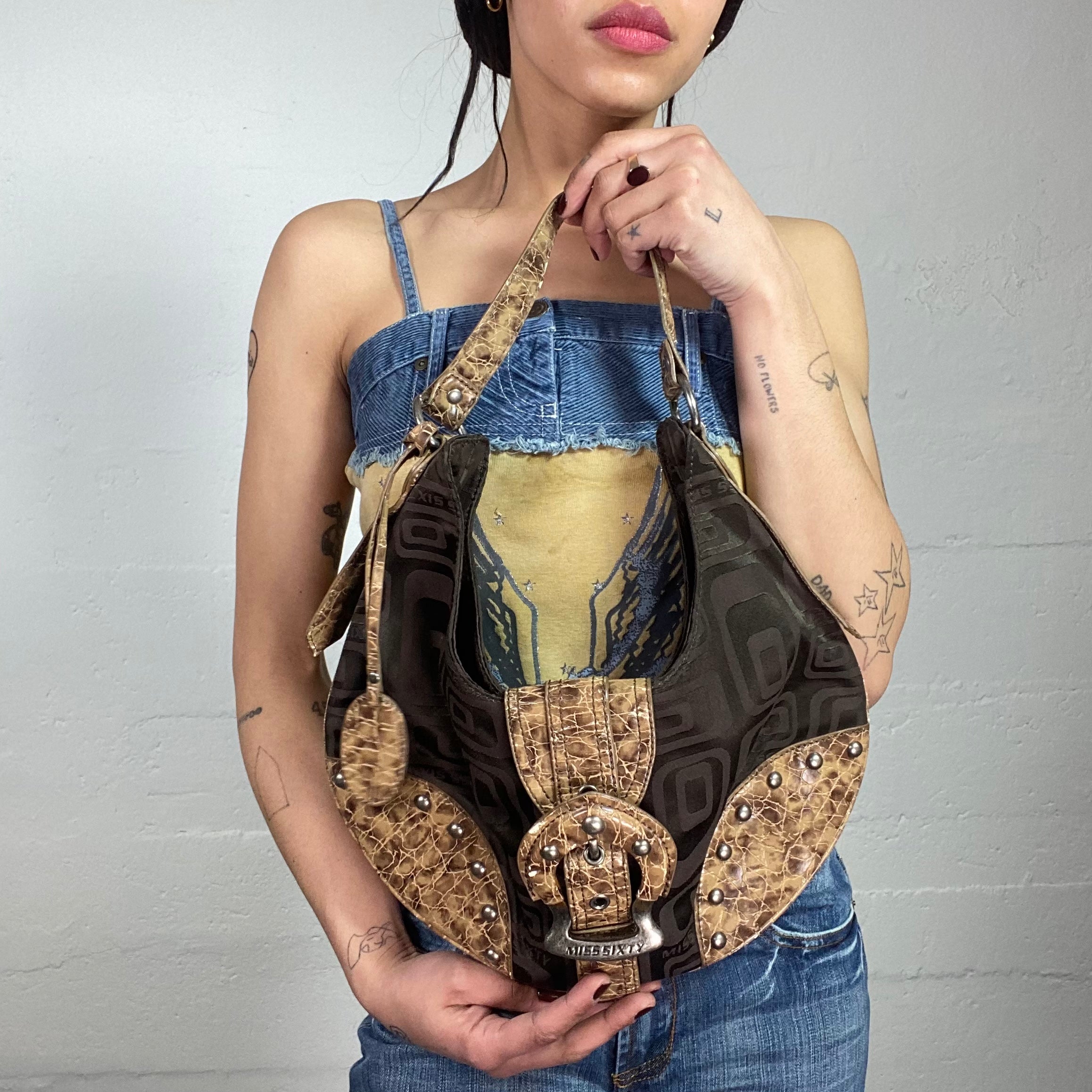 Vintage 2000's Archive Miss Sixty Brown Shoulder bag – Michelle Tamar