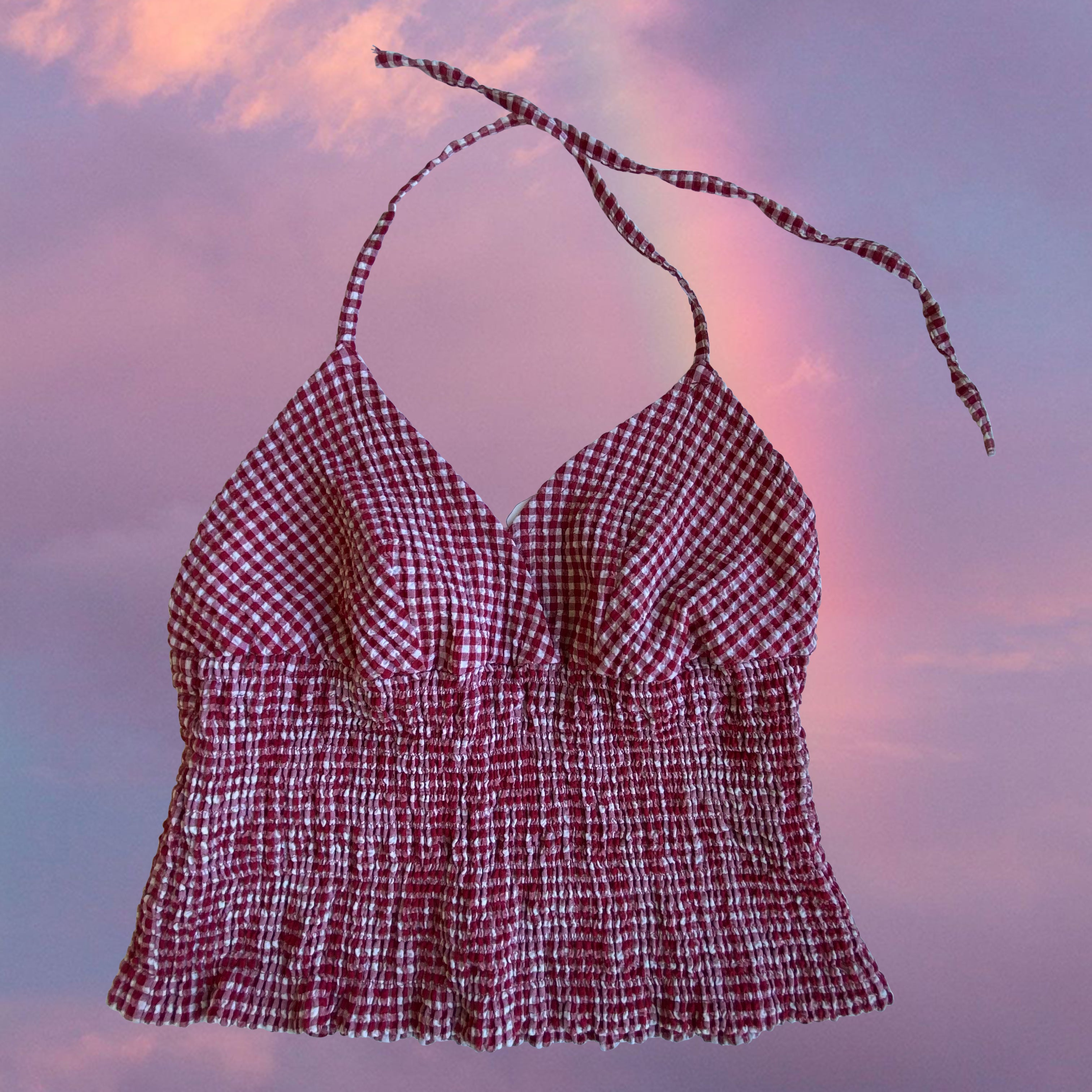 Vintage 90’s Country Red Vichy Halter Top (S) – Michelle Tamar